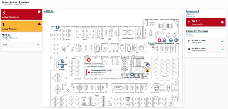 Enhancing DicksonOne, Floor Plan and Custom Dashboards | Dickson Data