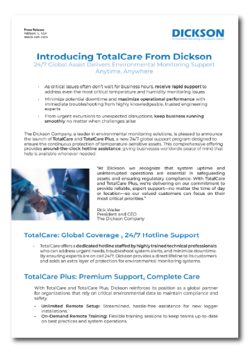 Press Room | Dickson Europe