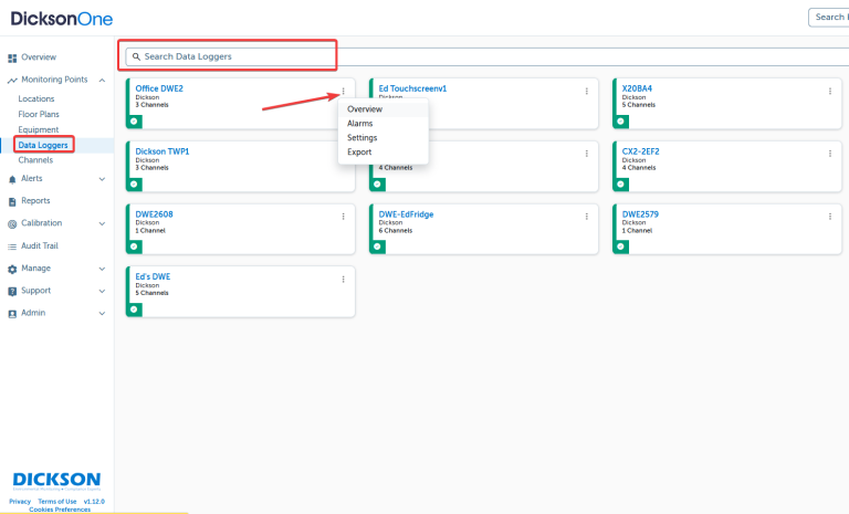 Monitoring Points for DicksonOne