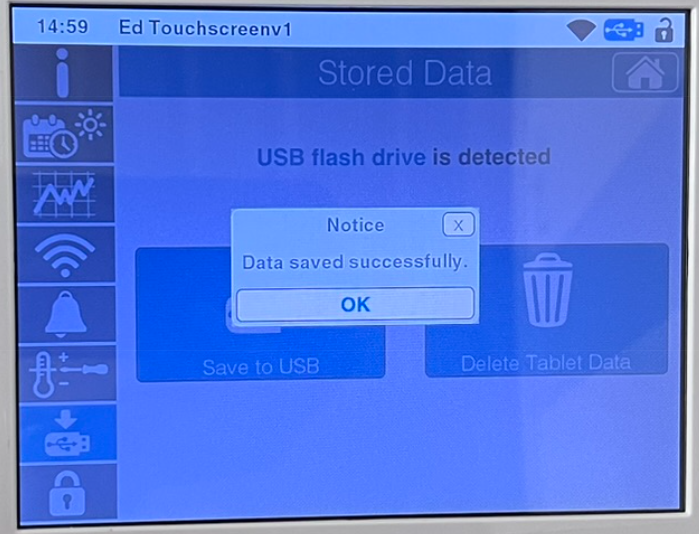 Export Data from the Touchscreen Data Logger for DicksonOne